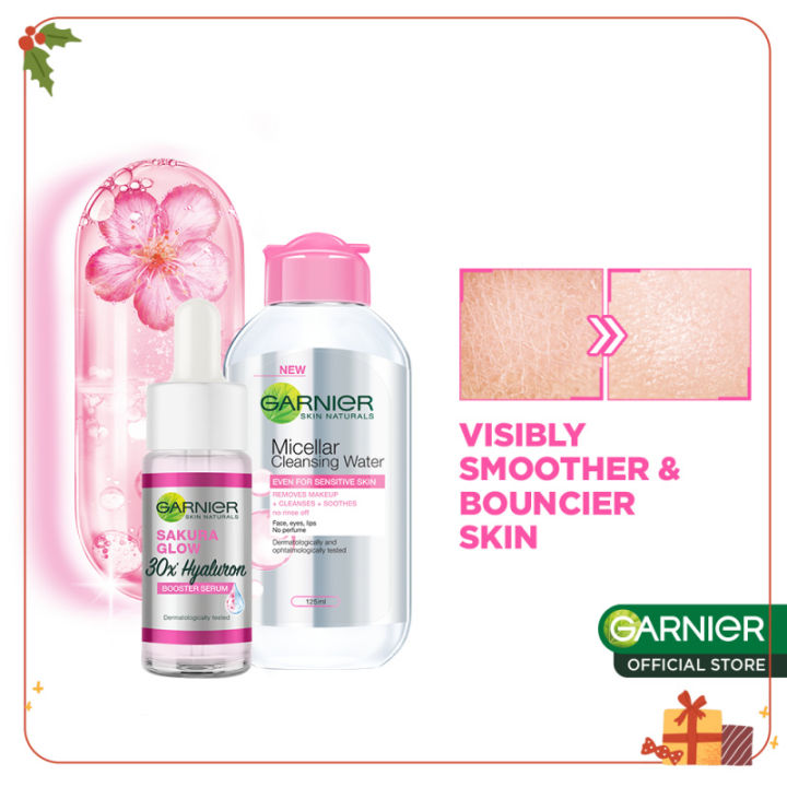Garnier 10x Ceramide Sakura Glow Starter Duo: Ceramide Serum 15ml ...