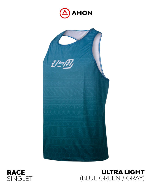Ultra Light Singlet (blue green / gray) - unisex - for running | Lazada PH