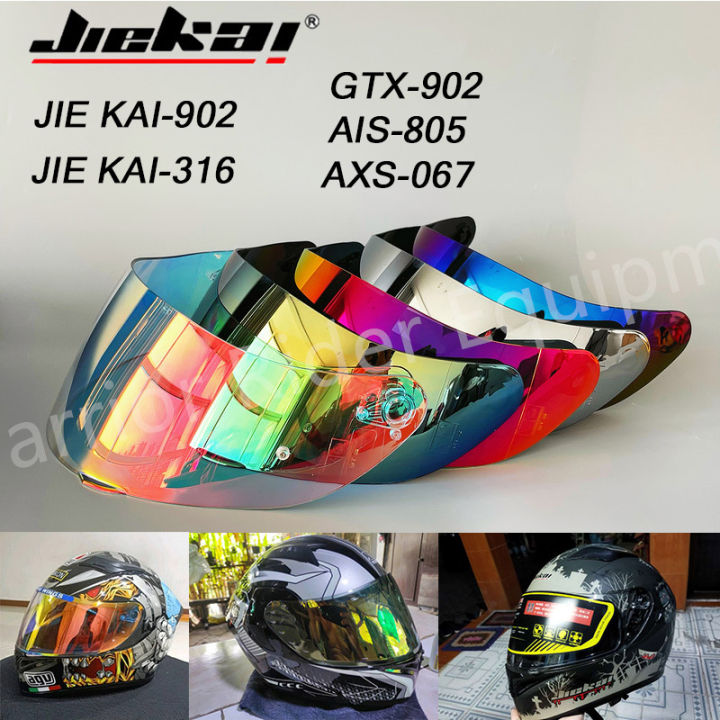 หมวกกันน็อคแบบเต็มใบหน้าสําหรับหมวกกันน็อครถจักรยานยนต์ JIEKAI-316 JK-902 GXT-902 AIS-805 ...