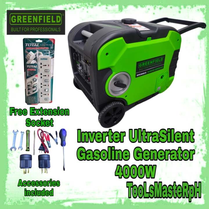 GREENFIELD Inverter UltraSilent Gasoline Generator 4000W GFK4000IS FREE ...