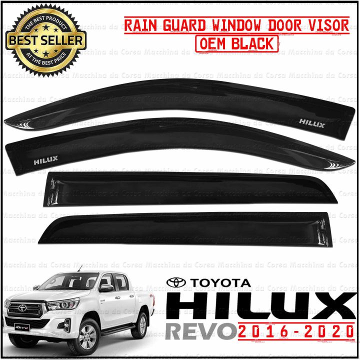 Toyota Hilux Revo 2016-2020 Rain Guard Window Visor Black | Lazada PH
