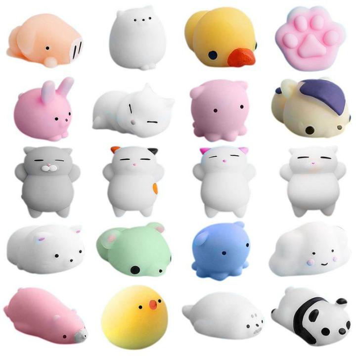 20Pcs Mini squeeze toy squishy Mochi Soft Release Stress Toys Kawaii ...