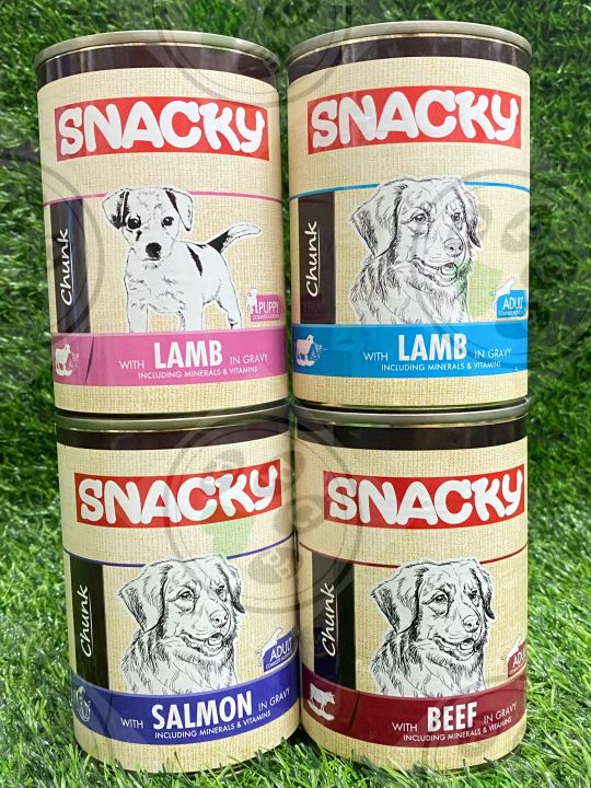 Snacky CHUNKS Wet Dog Food in Can 400g | Lazada PH