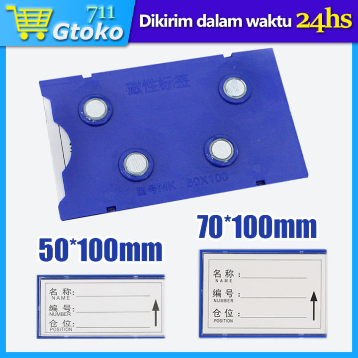 5Pcs Price Tag Holder Magnet Label Harga Magnetik Rak Gondola ...