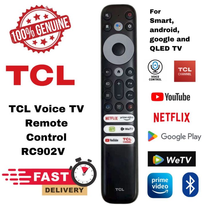 Original TCL Remote Voice Command TV Remote Control (RC902V) for Smart ... Original TCL Remote Voice Command TV Remote Control (RC902V) for Smart ...
