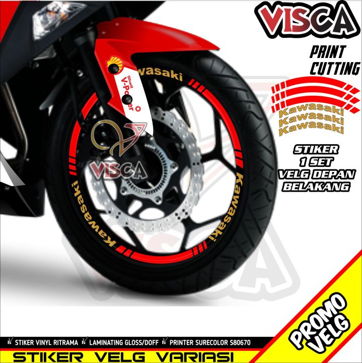 Stiker Velg List Velg Motor Cutting Sticker Velk Kawasaki Ninja Variasi ...