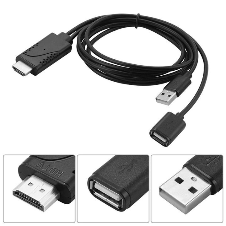 UNI 2 in 1 USB Female to HDMI Male HDTV Adapter Cable For IOS 8.0 ...