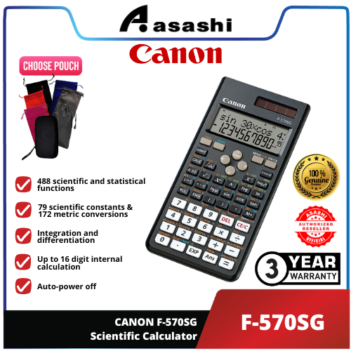 [488 Functions] CANON F-570SG Scientific Calculator Original (Genuine ...
