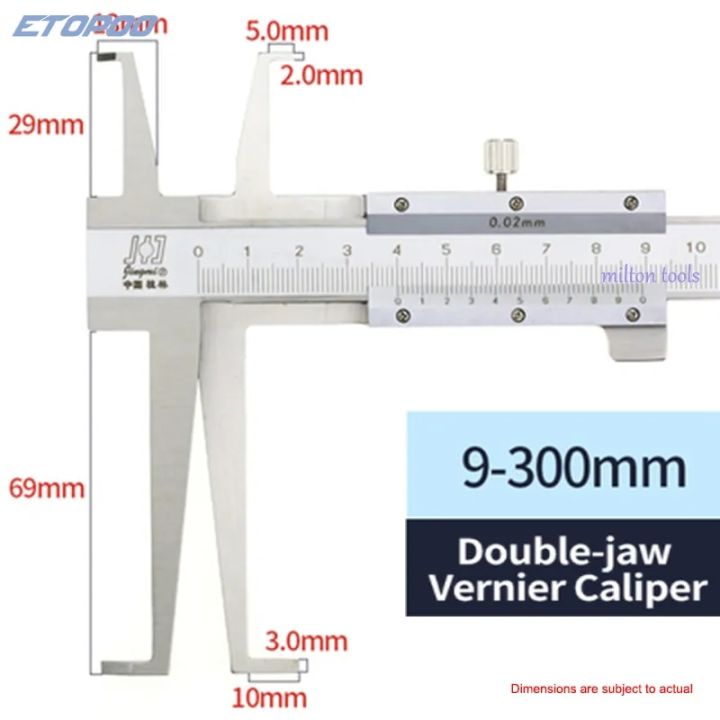 【Quality】 10-160mm Inside Groove Vernier Caliper Mono-Block Inside ...