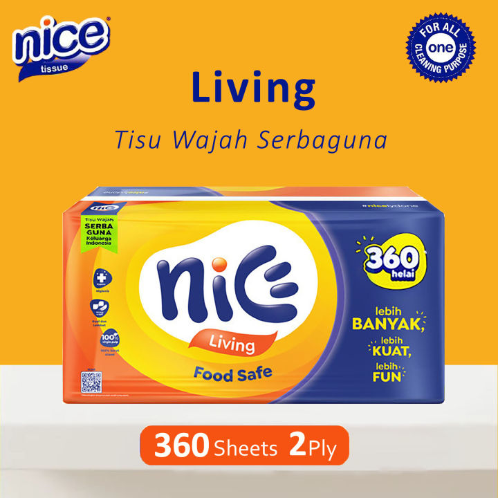 Tissue Tisu Nice facial 360 Helai 180 sheet 2ply / Tissue Nice 360 Nice ...