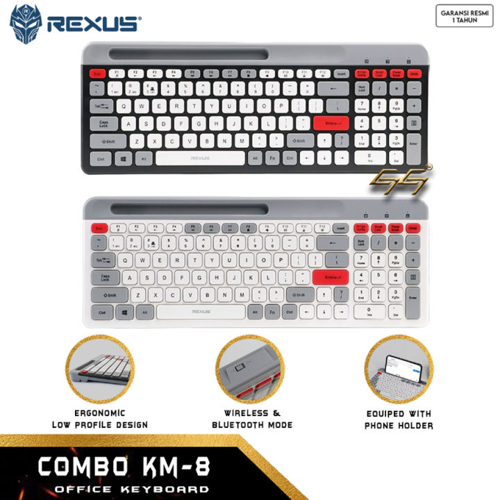 REXUS MOSAIC KB02 KB-02 Bluetooth Keyboard Wireless Office Keyboard Kantor | Lazada Indonesia