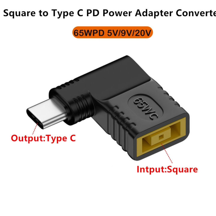 65W PD Converter Lenovo Square to USB Type C Power Charging Adapter USB ... 65W PD Converter Lenovo Square to USB Type C Power Charging Adapter USB ...
