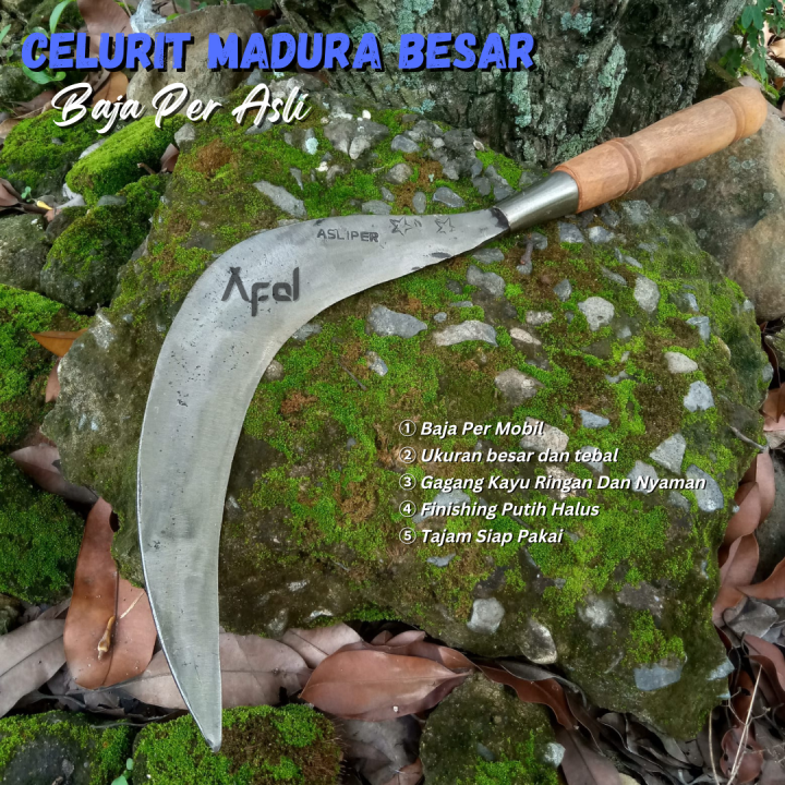 Arit Model Celurit Khas Madura Bahan Baja Per Super Tajam - Celuritan ...