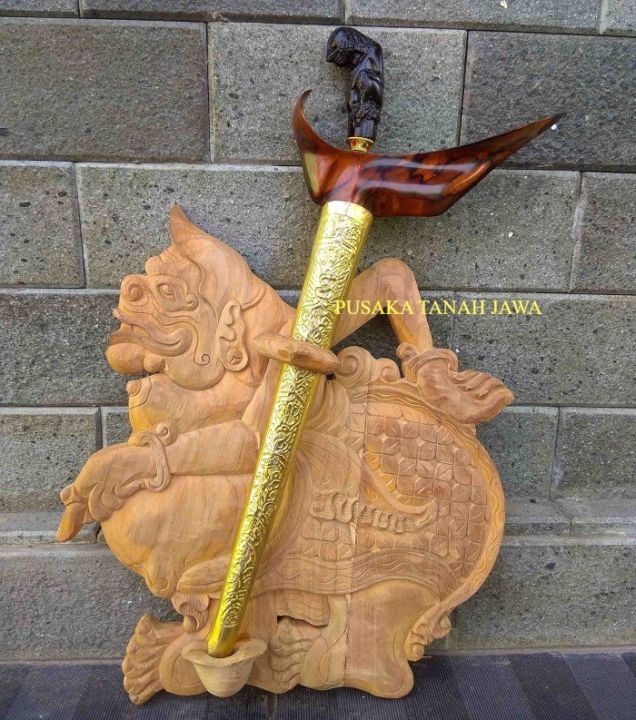 Blawong pusaka Ukiran Semar Kayu Jati | Lazada Indonesia