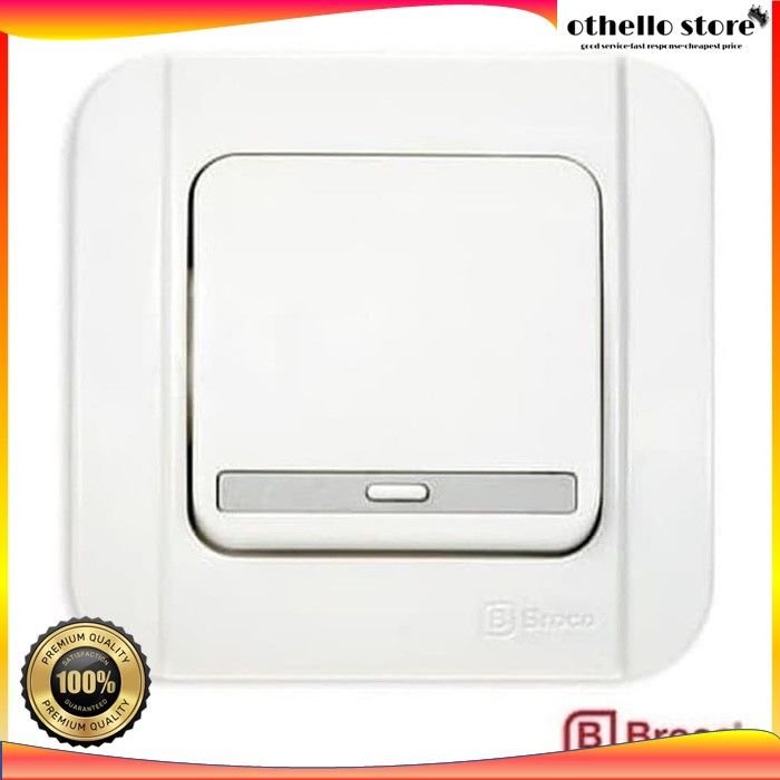 Broco Saklar Engkel 1G Galleo G161-55S Single Switch 1 Gang 1 Way White ...