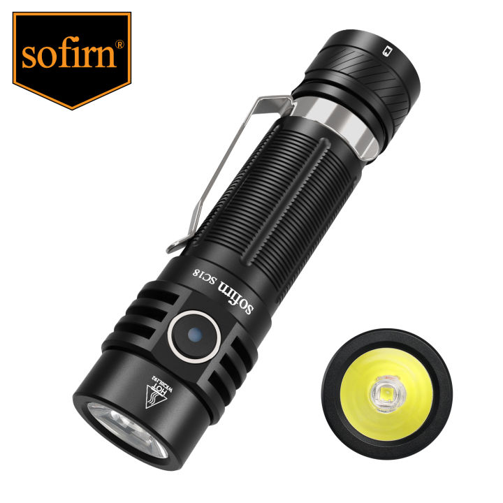 SOFIRN SC18 Rechargeable EDC Flashlight SST40 Max 1800 Lumens TIR ...
