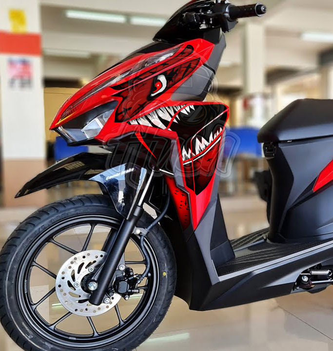Honda click V2 Shark sticker (both side) | Lazada PH