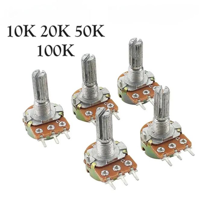 5Pcs/Lot 20mm 20K 50K 100K Amplifier MONO Potentiometer Volume Control ...