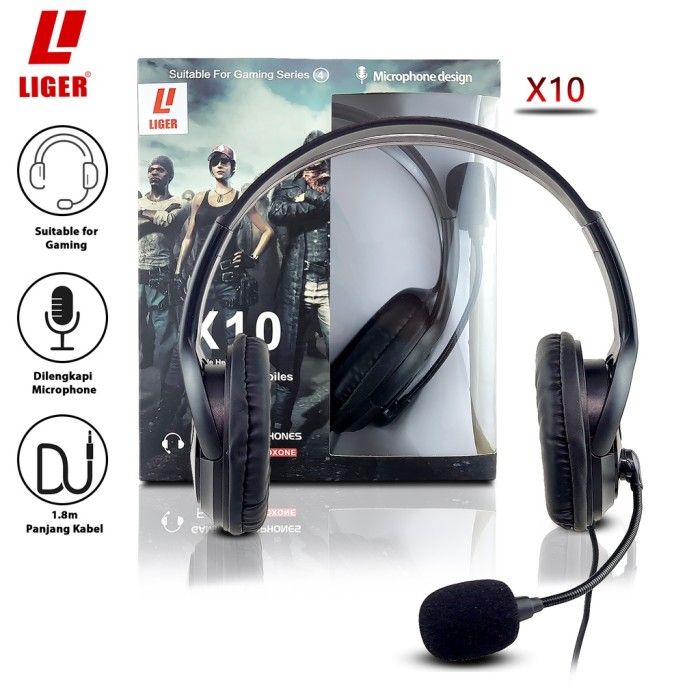 Headset Gaming Headsed Murah Liger X10 + Microphone | Lazada Indonesia
