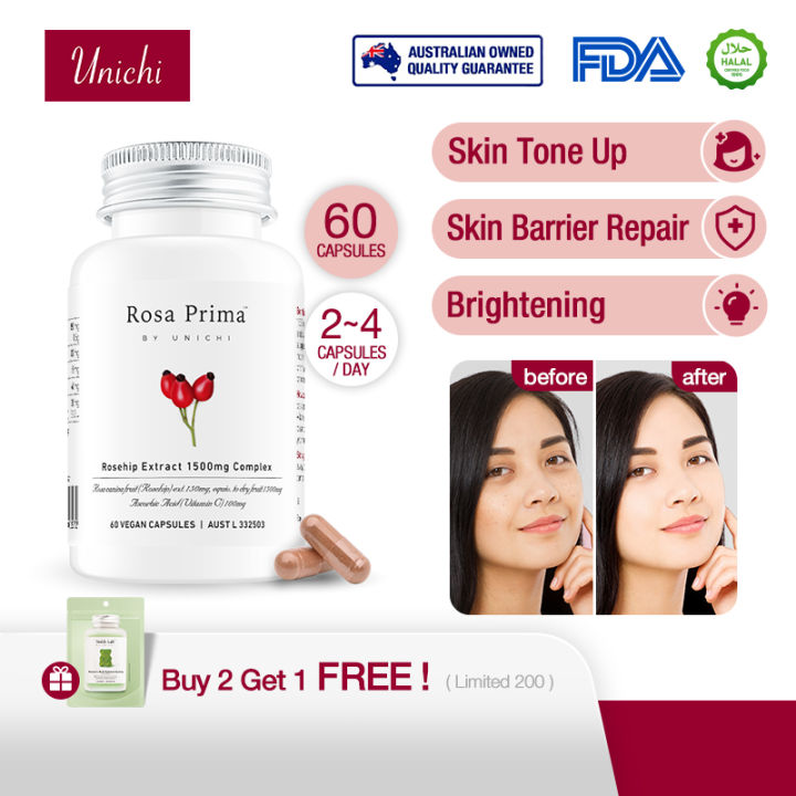 【Unichi】Rosa Prima Rosehip Extract Capsule 1500mg，Complex Anti ...