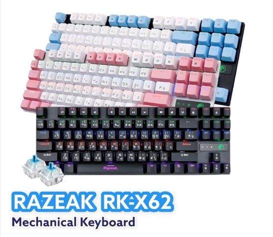 Razeak RK-X62 คีย์บอร์ด รุ่น RK-X62 | METAL MECHANICAL KEYBOARD ...