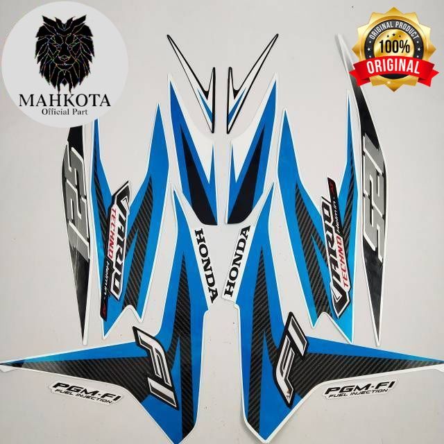 Original Asli Striping Stiker Polet list motor honda vario 125 techno ...