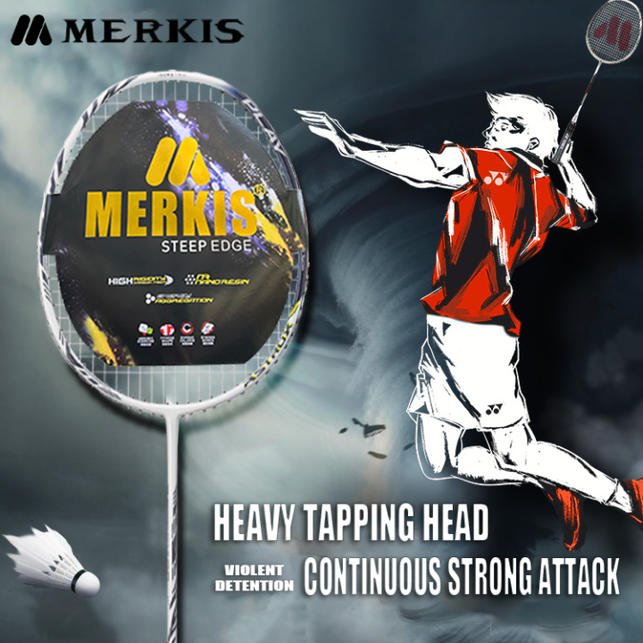 MERKIS Badminton Racket Full Carbon 4U 26-30Lbs ASTROX99/100/VT-ZF ...