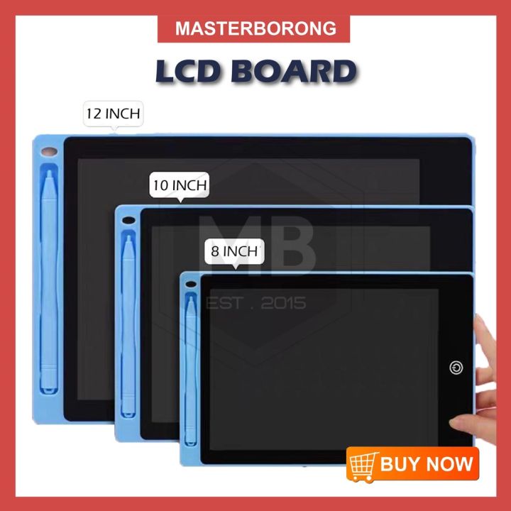 masterborong 8.5"/10"/12" Erasable Kids LCD Writing Tablet Smart LCD ...