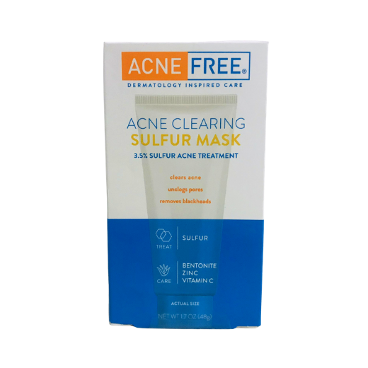 AcneFree Acne Clearing Sulfur Mask, 3.5% Sulfur Acne Treatment with ...