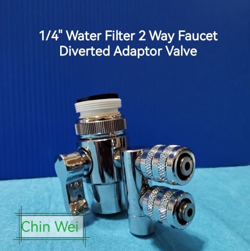 Stainless Steel 2 Way Faucet Diverted Adaptor Valve For 3/8 inches Tube ...