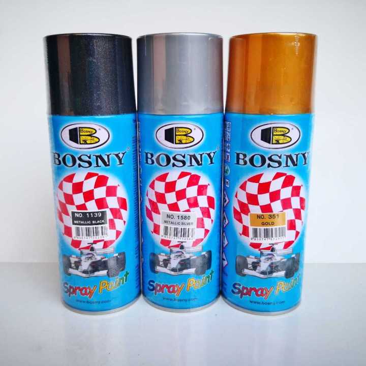 ORIGINAL Bosny Spray Paint Metallic Color Gloss Matte Clear Spray Paint ...
