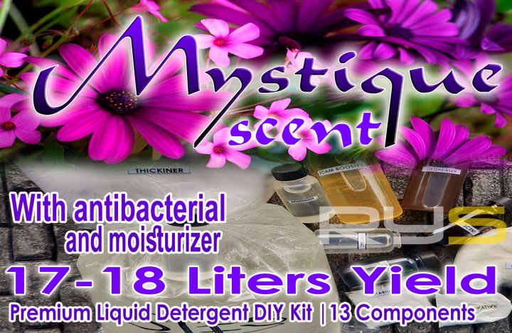 New! MYSTIQUE Scent | Premium Quality Liquid Detergent DIY Kit| 13 Components| Up to 19 Liters ...