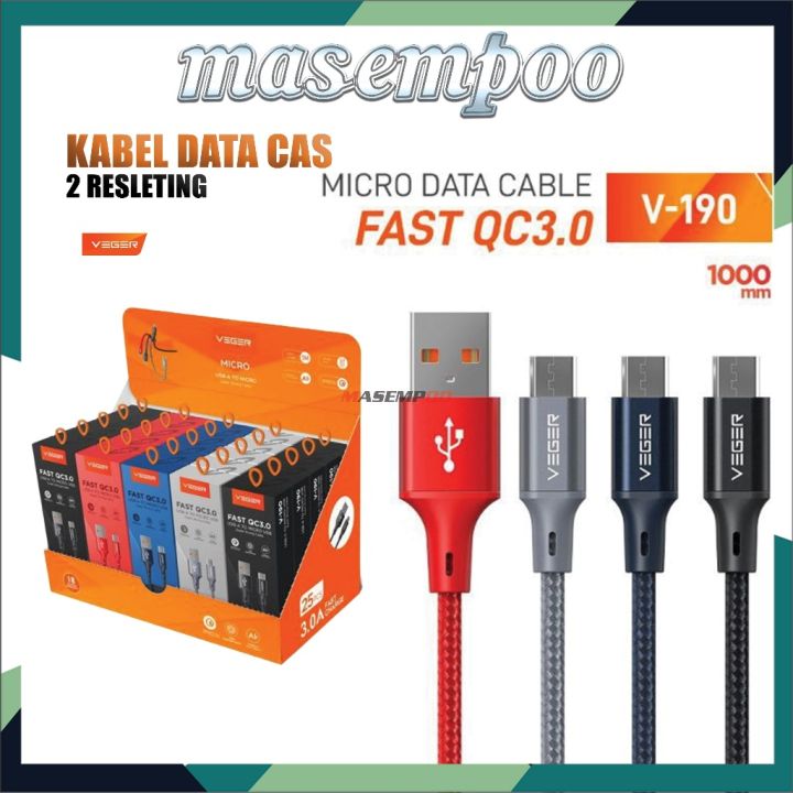Kabel data VEGER V190 MICRO 3A fast charging kabel cas ORIGINAL ...