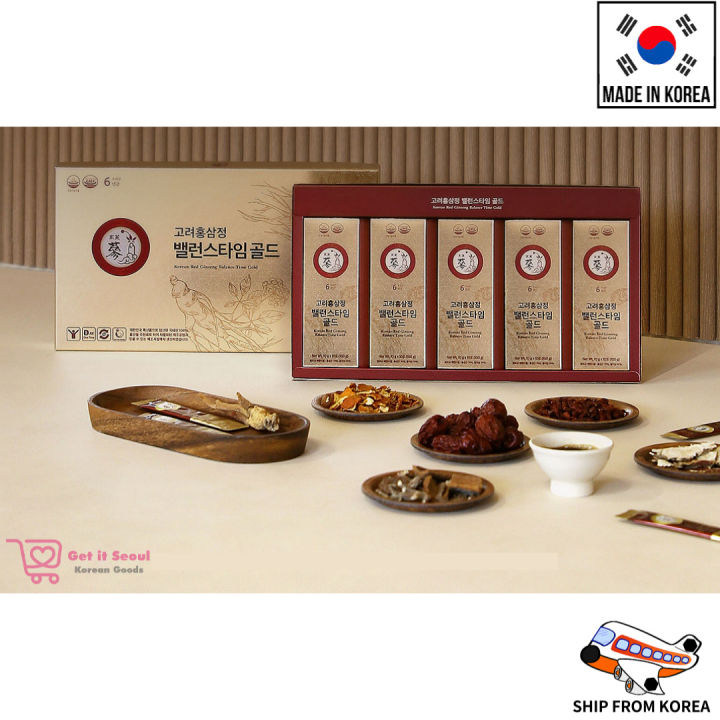 Korean red ginseng korea stick Balance Time Gold Gift Set with Gift Bag ...