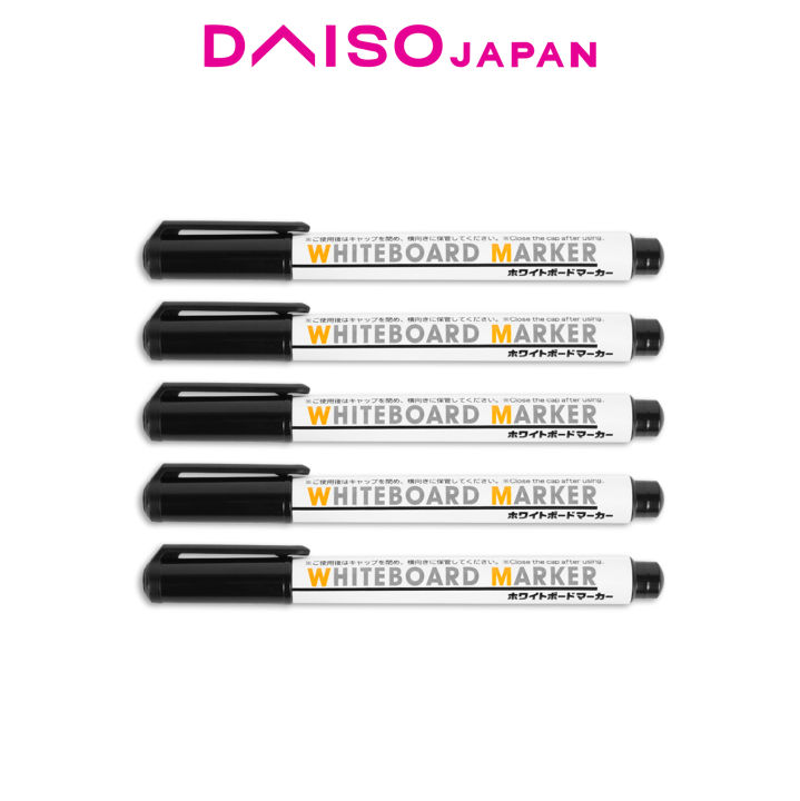 Daiso Whiteboard Markers (Black, 5 pieces) | Lazada PH