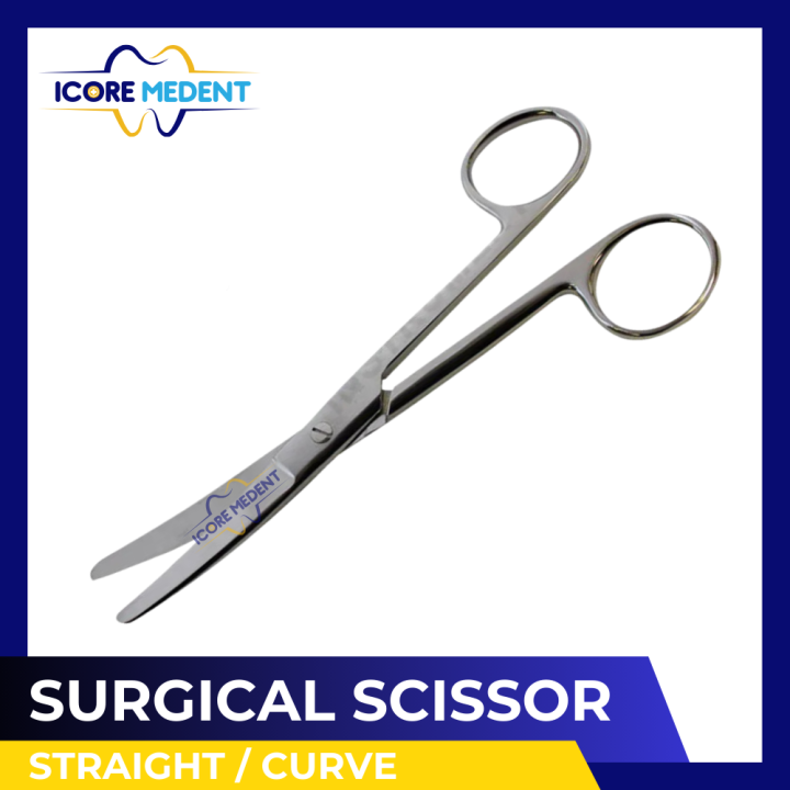 Premium Stainless Steel Surgical Scissors - Straight/Curved, Single ...