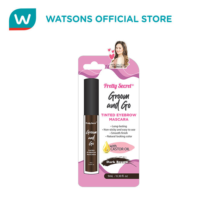 PRETTY SECRET Tinted Eyebrow Mascara 9ML- Dark Brown | Lazada PH