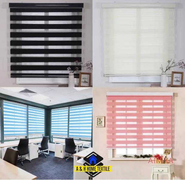 DUAL ZEBRA ROLLER BLINDS HORIZONTAL SHADES READY MADE for HOME WINDOW ...