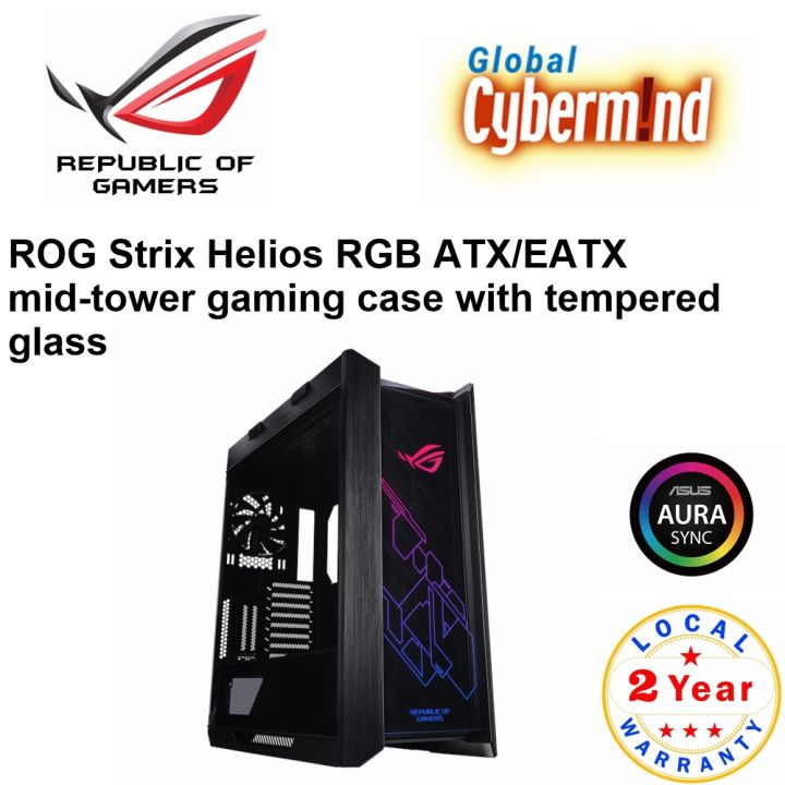 ASUS ROG Strix Helios RGB ATX/EATX mid-tower gaming case with tempered ...
