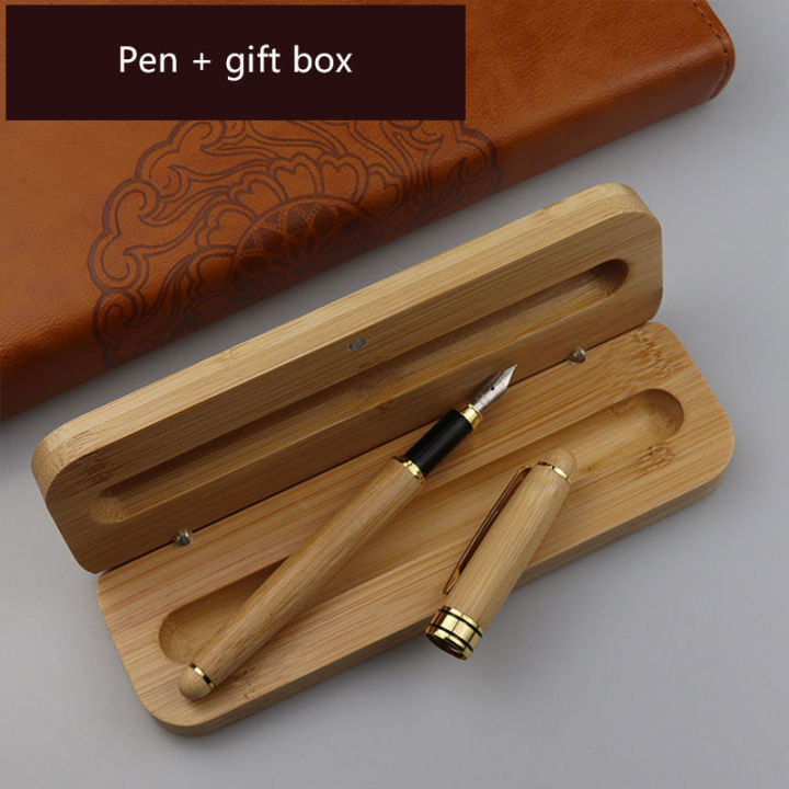 Graceful Bamboo Ballpoint Pen Box Case Custom Pen Favors Father's Day Back To School Gift ...