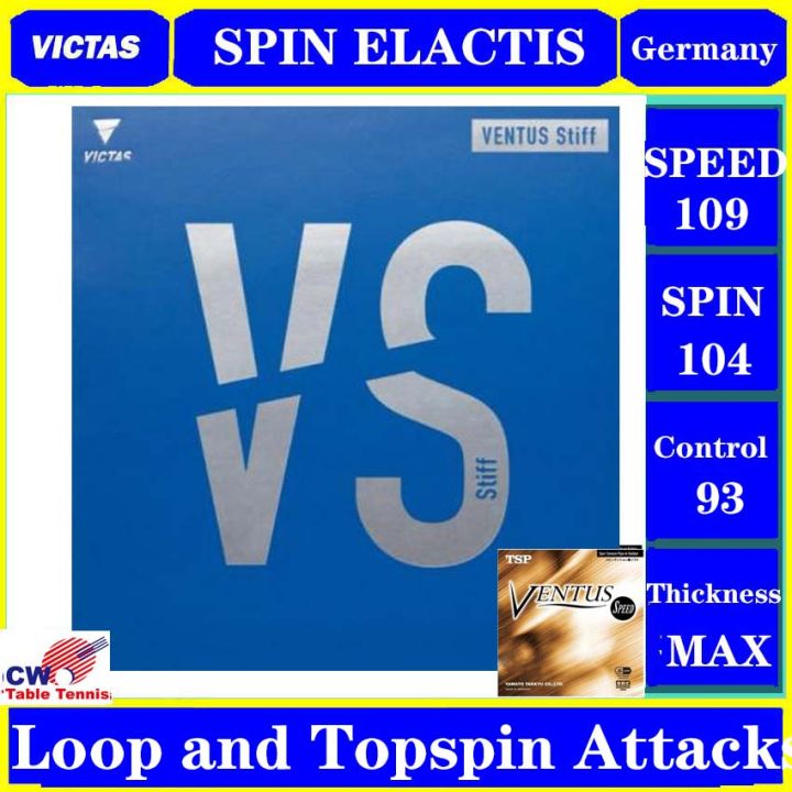 Victas - Ventus Stiff (Formerly known as TSP Ventus Speed) Table Tennis Rubber Ping Pong Getah ...