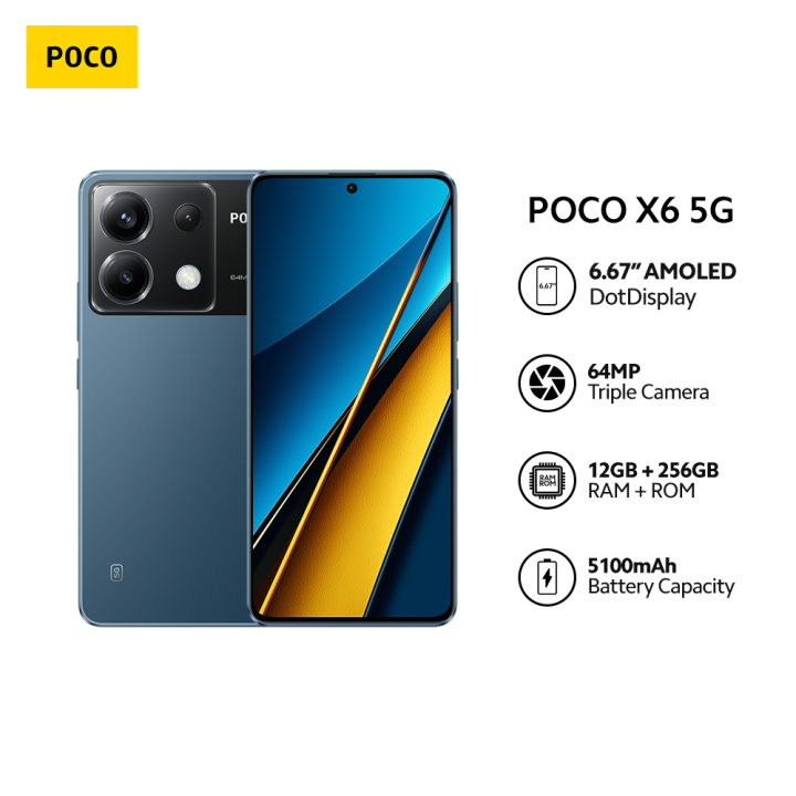 POCO X6 5G Snapdragon 7s Gen 2 Processor 12GB+256GB 64MP Camera ...