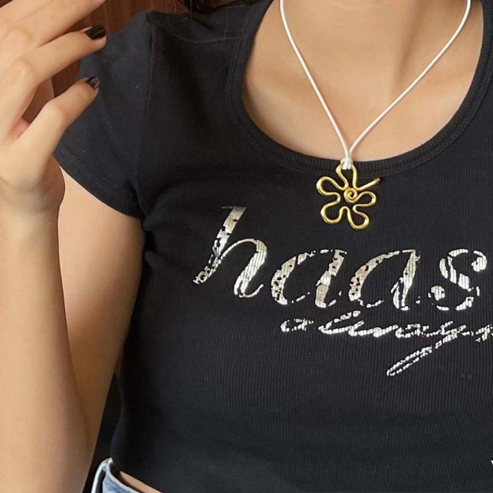 YWYK สร้อยโชคเกอร์โซ่ไหปลาร้าเชือกหนังสไตล์โบฮีเมียน,เครื่องประดับสร้อยคอแบบเรียบง่าย | Lazada.co.th