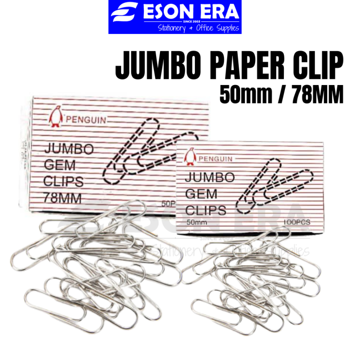 Penguin Paper Clip Jumbo 50mm / 78mm Giant Clip Round Clip | Lazada