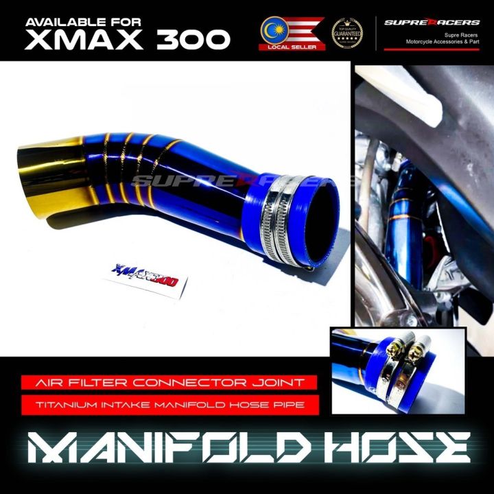 XMAX 300 Titanium Intake Manifold Hose Pipe I Air Filter Connector ...