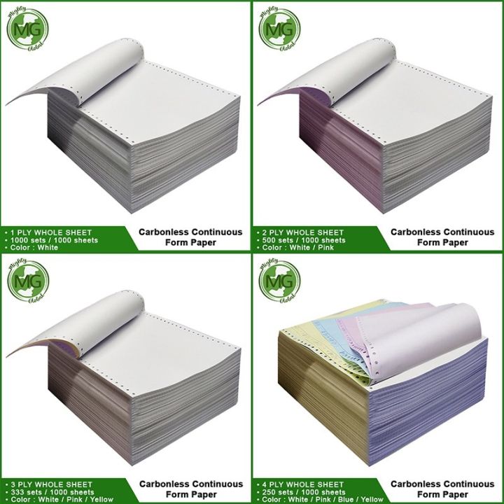 Carbonless Continuous Paper for Dot Matrix Printer 1 Ply 2 Ply 3 Ply 4 ...