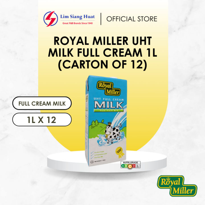 Royal Miller UHT Milk Full Cream 1L (Carton of 12) | Lazada Singapore