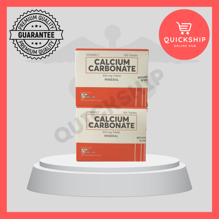 CALCIUM CARBONATE TABLET 500MG 100PIECES/BOX | Lazada PH
