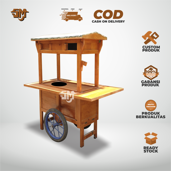 Gerobak Angkringan Mini Lubang/Grobak Usaha Angkringan Mini/Booth Kayu ...