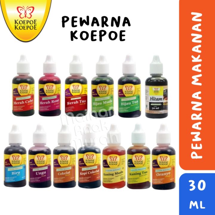 Pewarna Makanan Koepoe Kopoe 30 ML Sumbo Pewarna Cair Food Grade ...